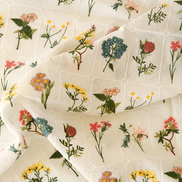 Embroidered Fabric - Etsy