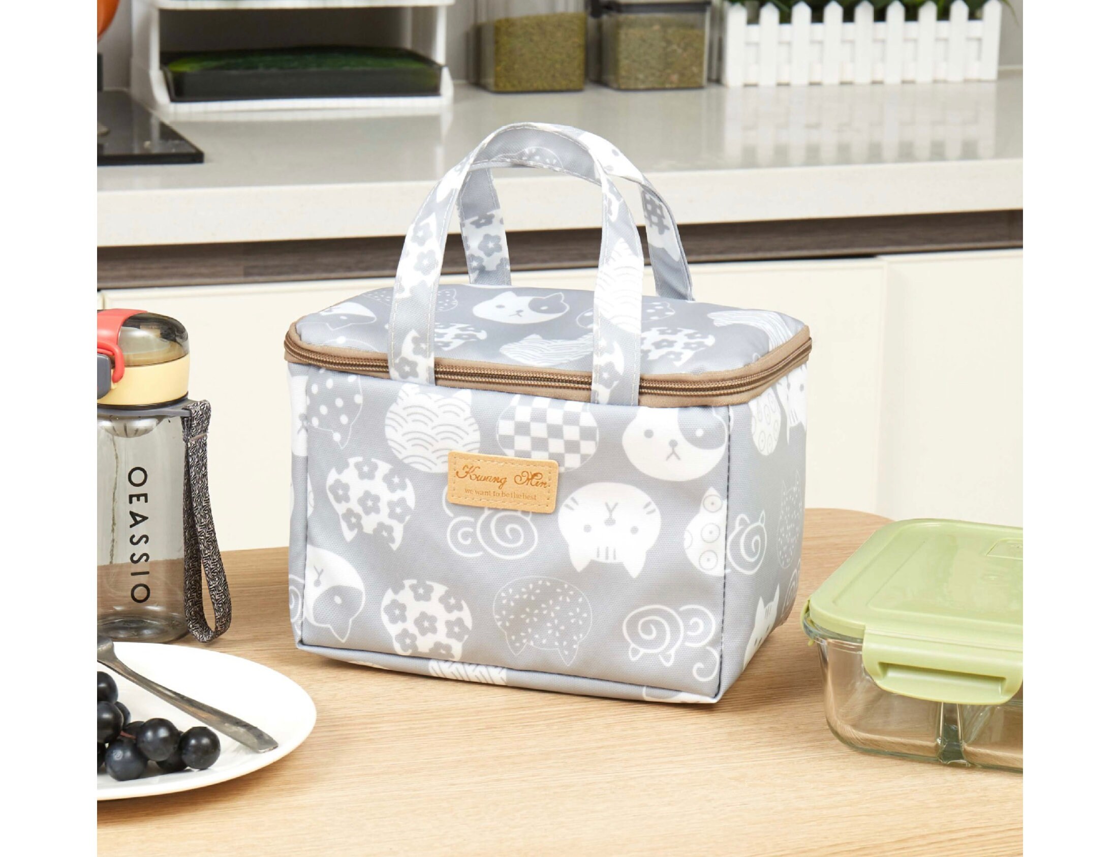 Cute Cat Insulated Lunch Bag Portable Bag With Shoulder Strap - Etsy