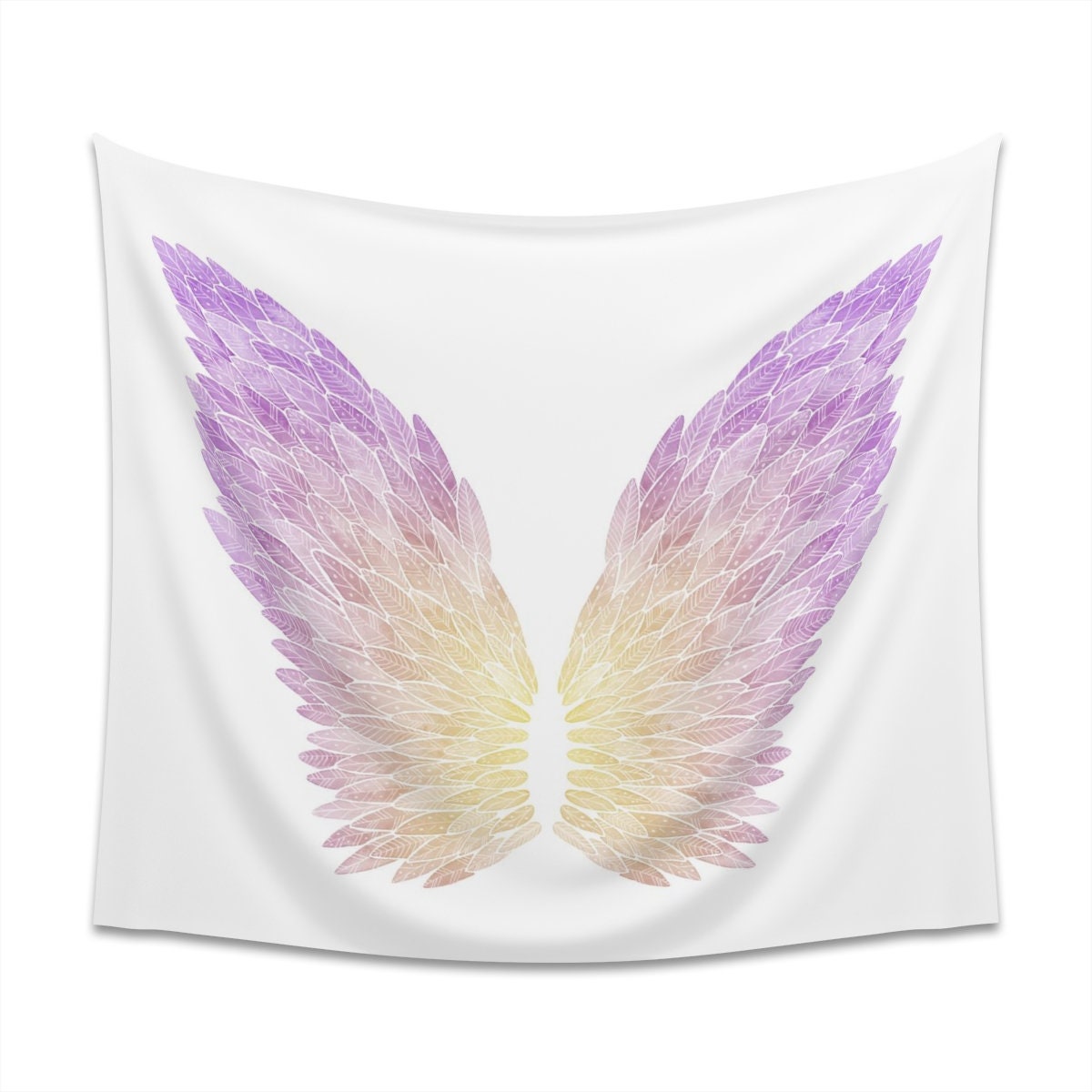 Purple and Yellow Angel Wings Printed Wall Tapestry - Girls Bedroom ...