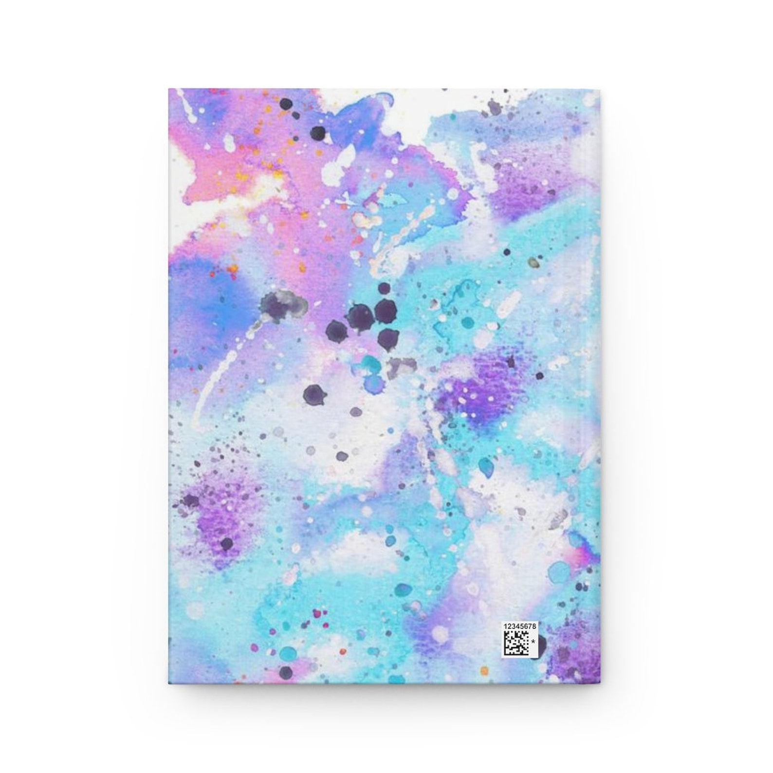 90s Paint Splatter Design Hardcover Lined Journal - Blue and Pink ...