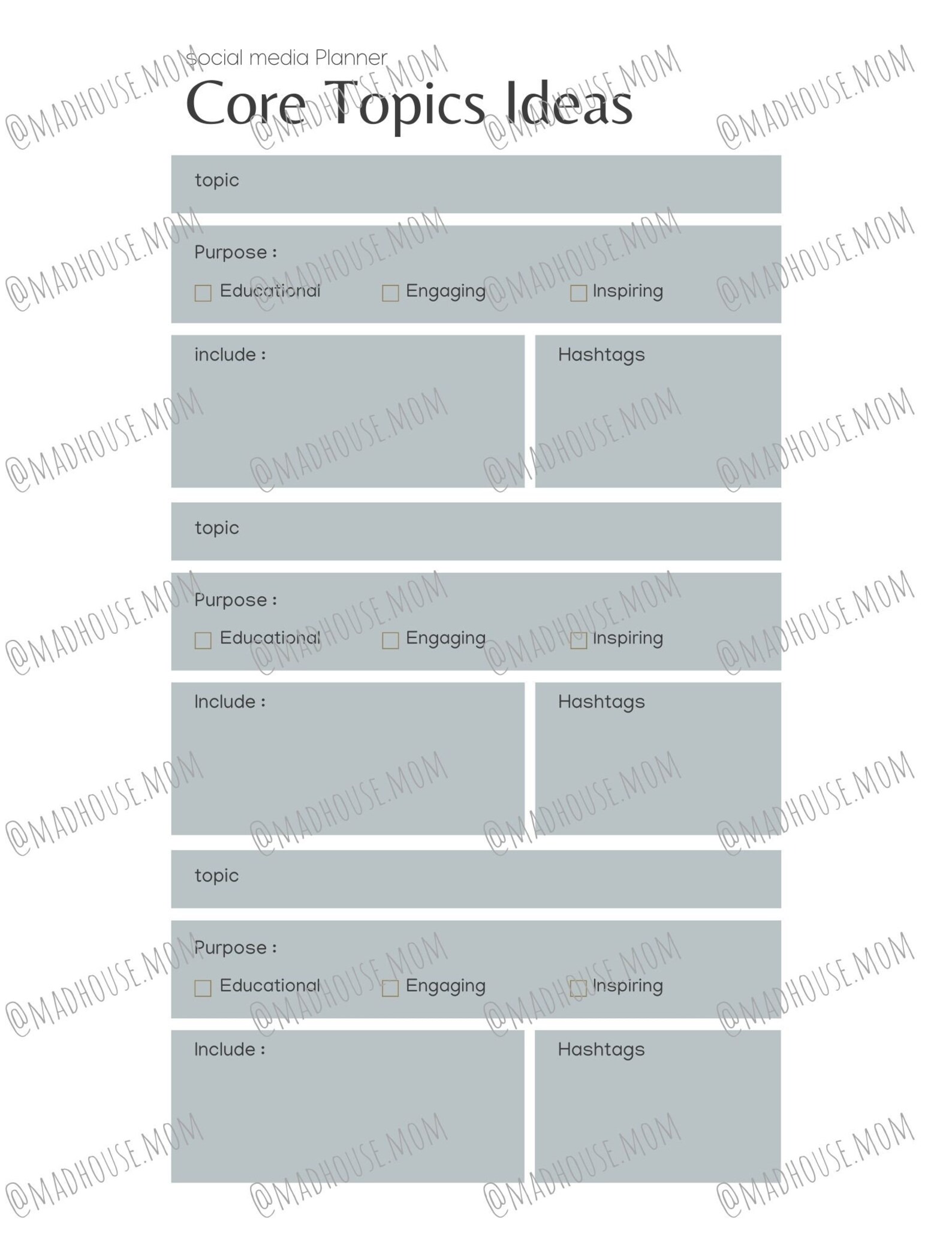 14 Planning Sheets - Etsy