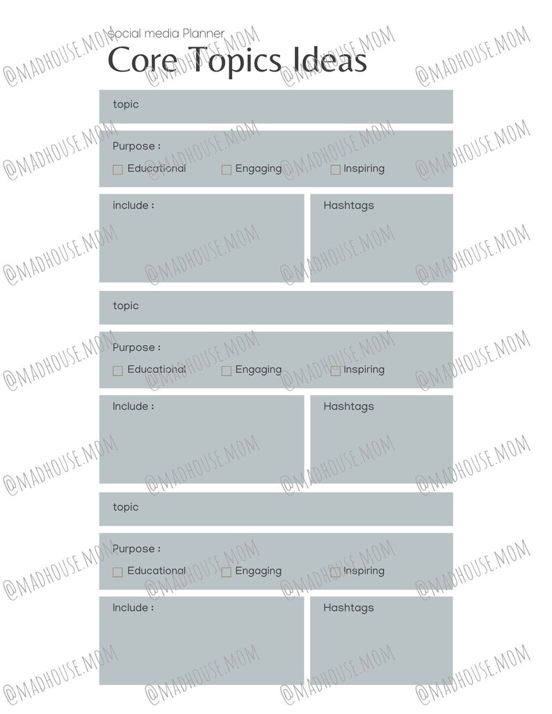 14 Planning Sheets - Etsy