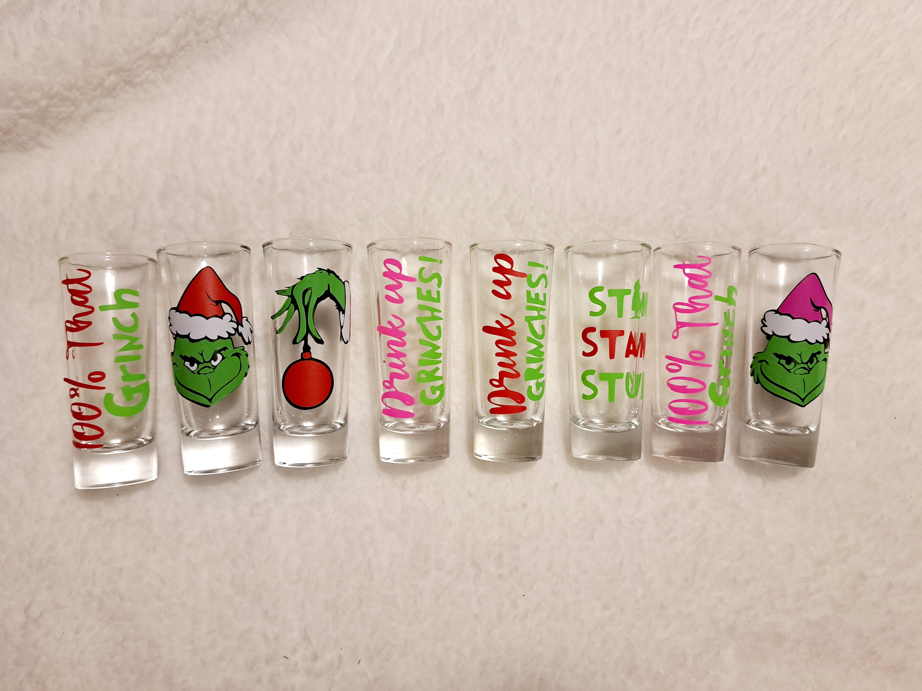 Grinch Shot Glasses / Grinch / Christmas/ Shot Glasses / Shots / Stink ...