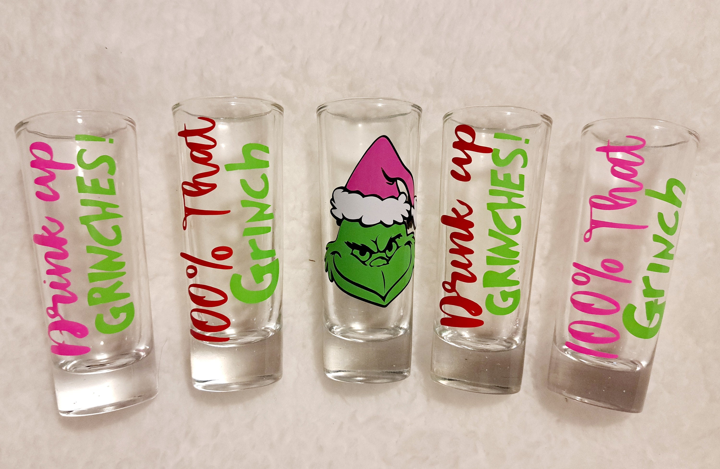 Grinch Shot Glasses / Grinch / Christmas/ Shot Glasses / Shots / Stink ...