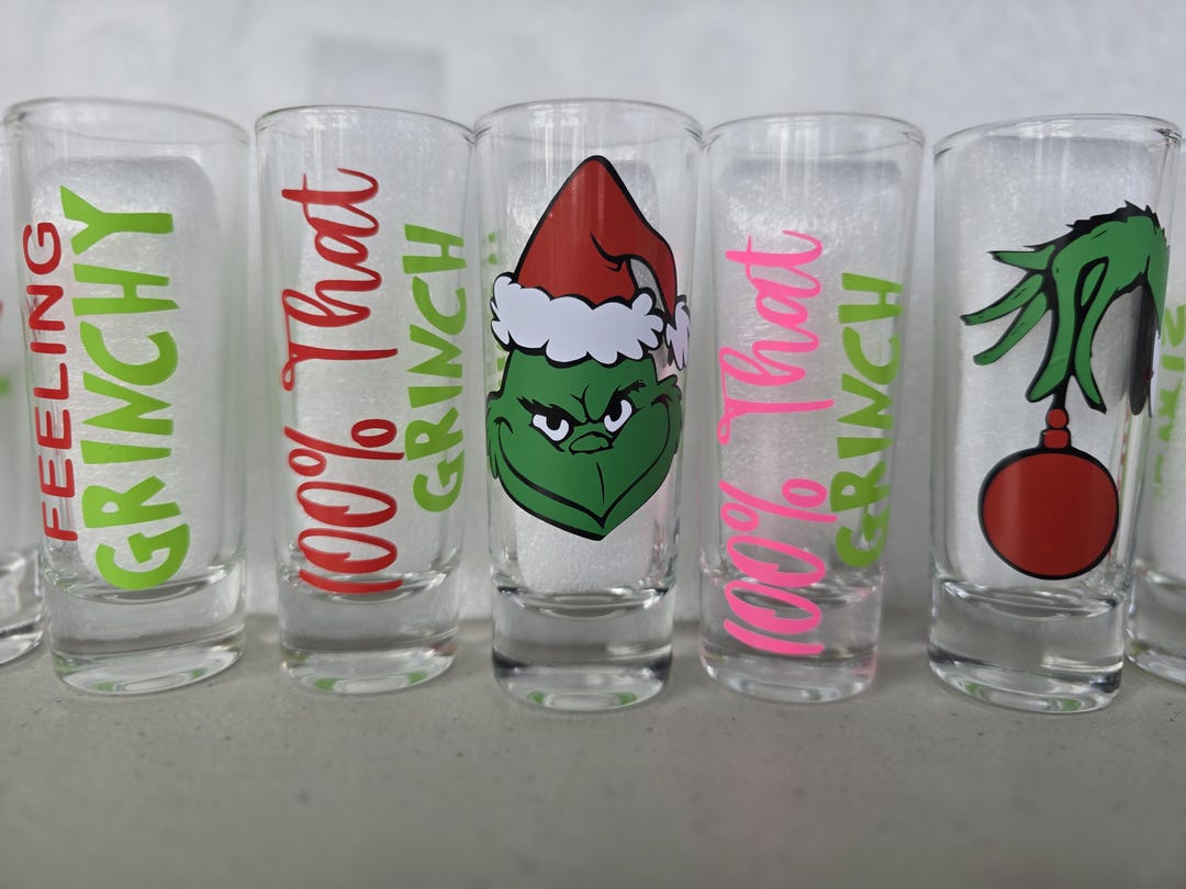 Personalized Grinch Shot Glass - Holiday Party Favor - Etsy