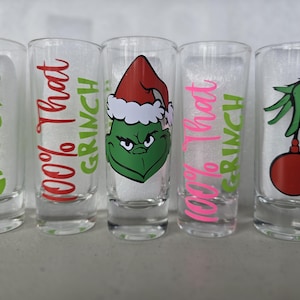 Mr Grinch / Grinch Shots /merry Grincmas/ Shot Glasses / Shots /drink ...