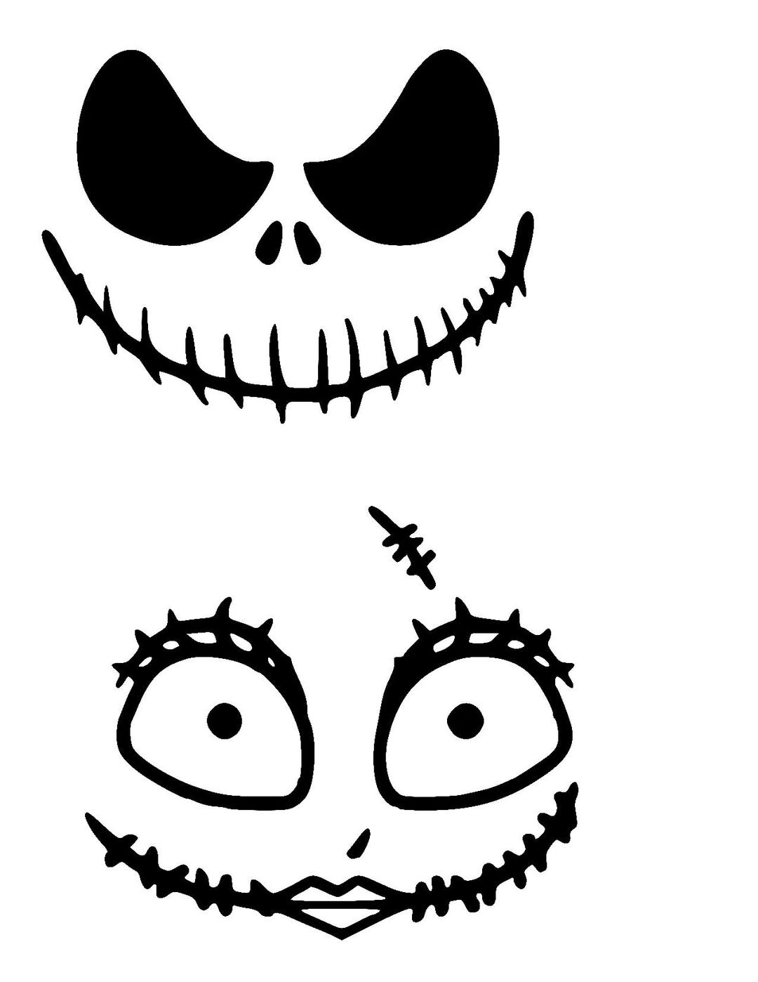 Jack & Sally Face Decal, Halloween Car Bumper Sticker - Etsy
