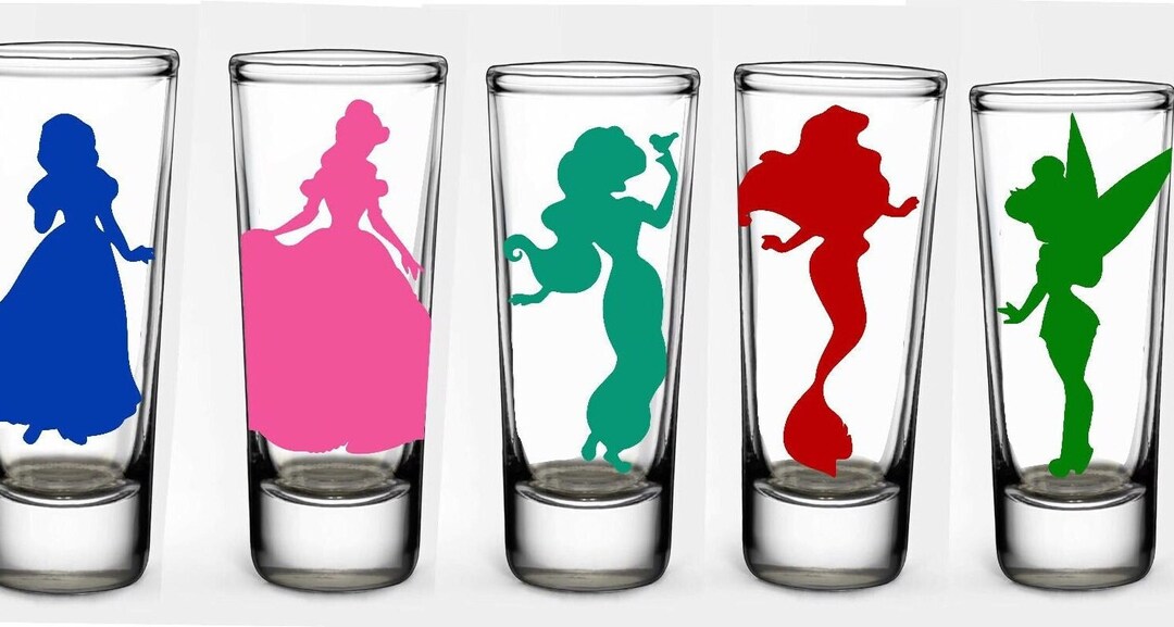 Inspired Princess Shot Glasses / Shot Glass / Princess / Party Glasses ...
