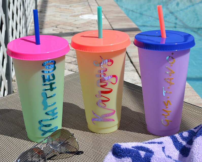 Color Changing Cold Cup / Personalized Tumbler / 24 Oz. / - Etsy
