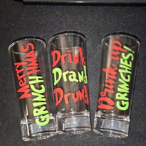 Mr Grinch / Grinch Shots /merry Grincmas/ Shot Glasses / Shots /drink ...