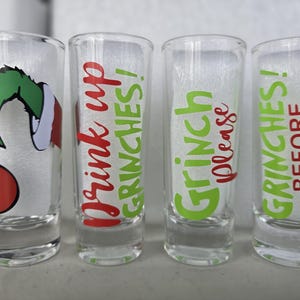 Mr Grinch / Grinch Shots /merry Grincmas/ Shot Glasses / Shots /drink ...