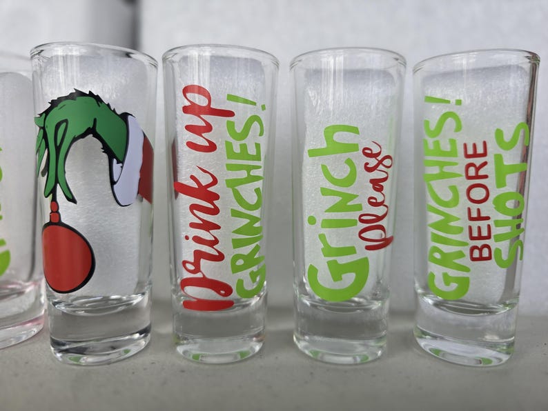 Mr Grinch / Grinch Shots /merry Grincmas/ Shot Glasses / Shots /drink ...