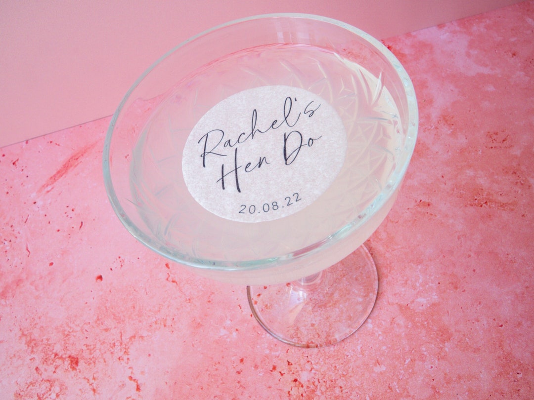 Hen Do Cocktail Toppers 6cm Personalised With Hen Do Name - Etsy