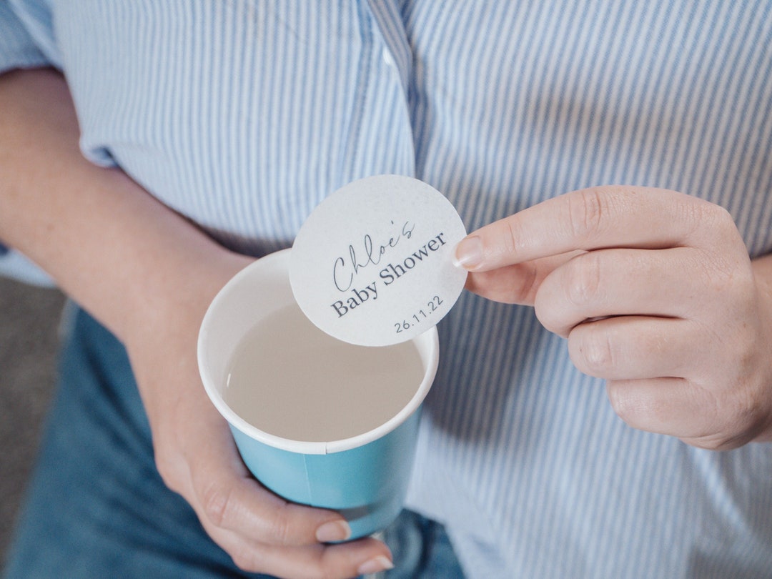 Baby Shower Drinks Toppers Personalised With Baby Shower Details for ...
