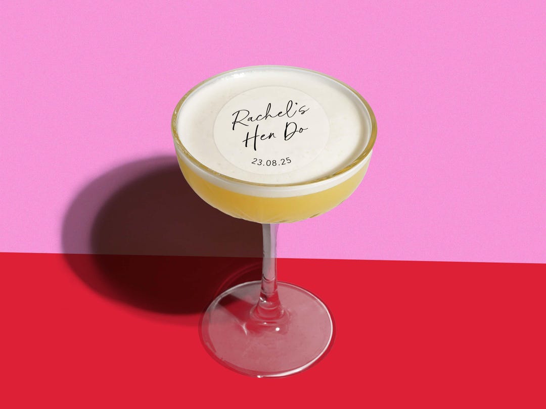 Hen Do Cocktail Toppers | Personalised With Hen Do Name and Date ...