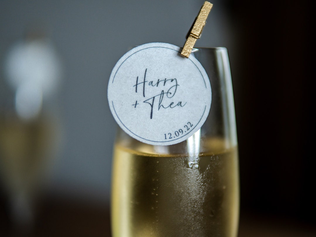 Celebration Cocktail Toppers 4cm | Personalised With Name and Optional ...