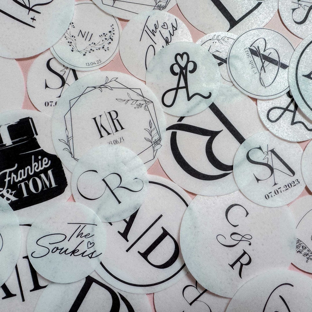 Wedding Logo Cocktail Toppers Printed With Your Wedding Monogram ...