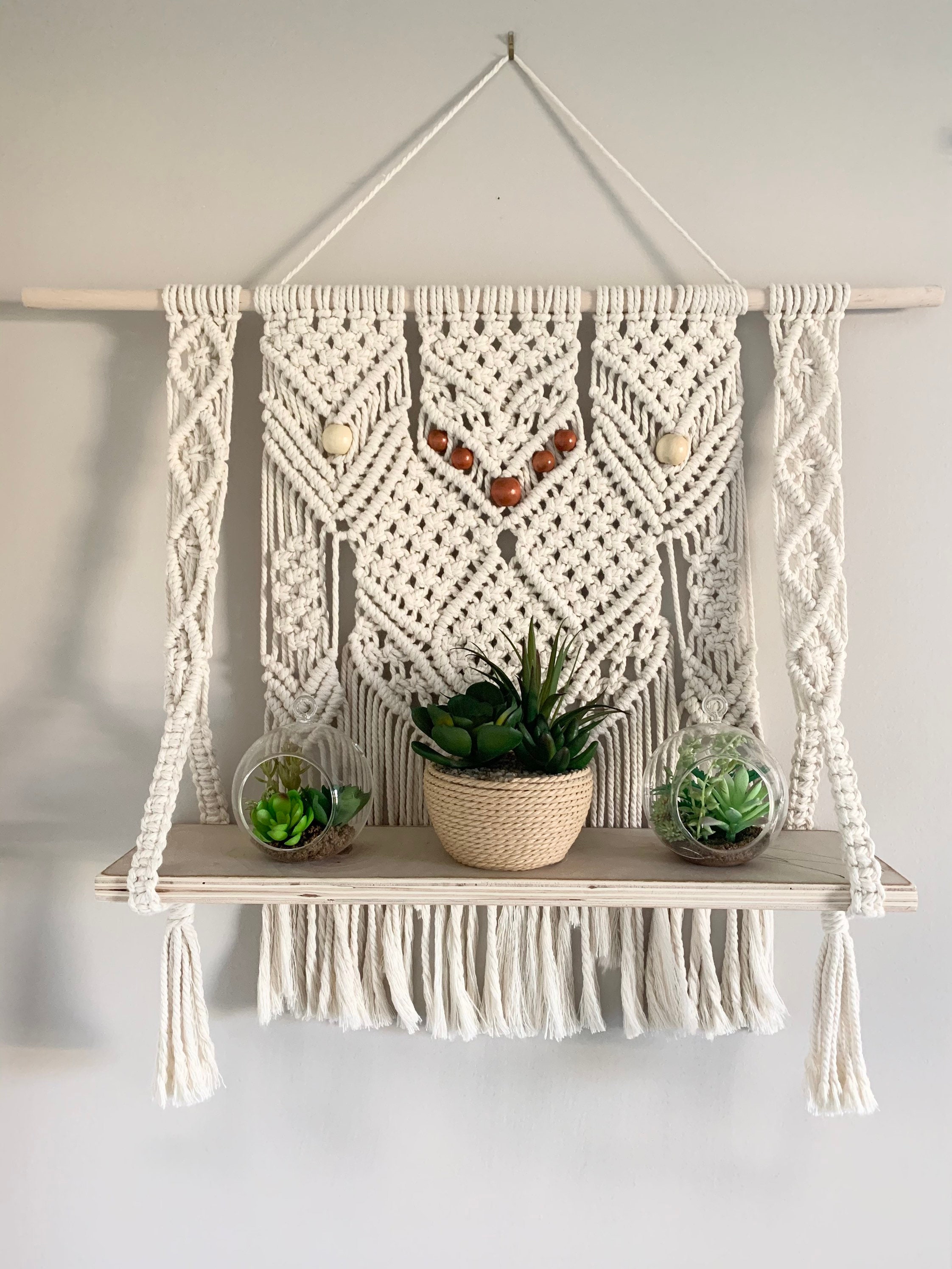 Macrame Shelf - Etsy