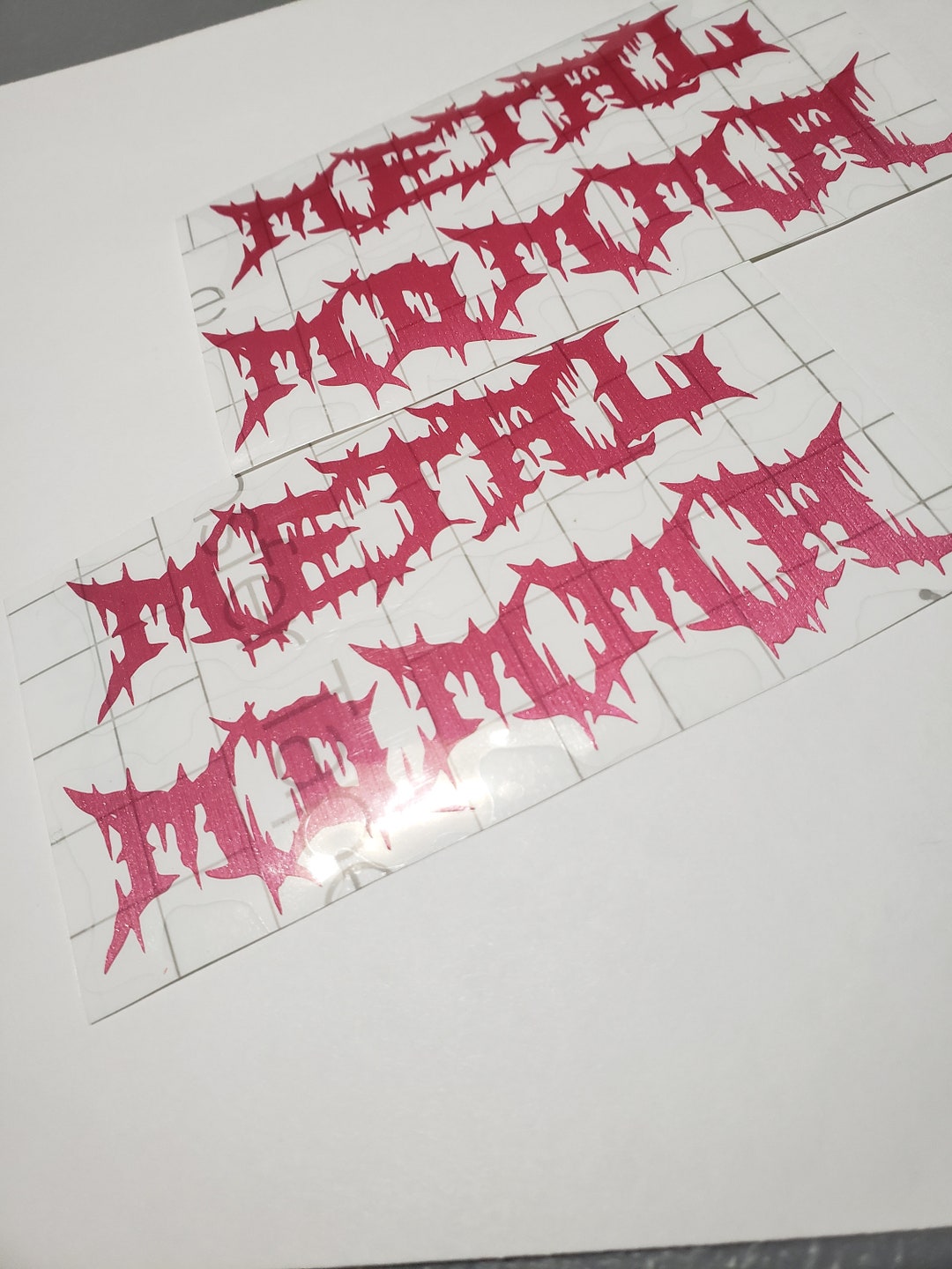 Hot Pink Glitter Metal Momma Vinyl Decal Sticker - Etsy