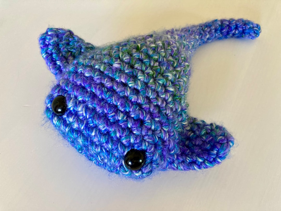 Crochet Manta Ray Amigurumi Handmade Keychain, Gift, Friend Soft ...