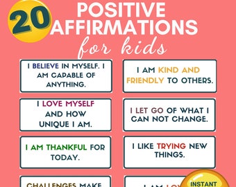 Printable Affirmation Cards for Kids, Positive Affirmations for ...