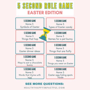 Easter 5 Second Game, Easter Party Family Game, Easter Family Fun Game ...