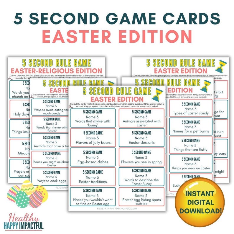 Easter Games Bundle, Easter Activities for Kids, Teens, Adults, Easter ...