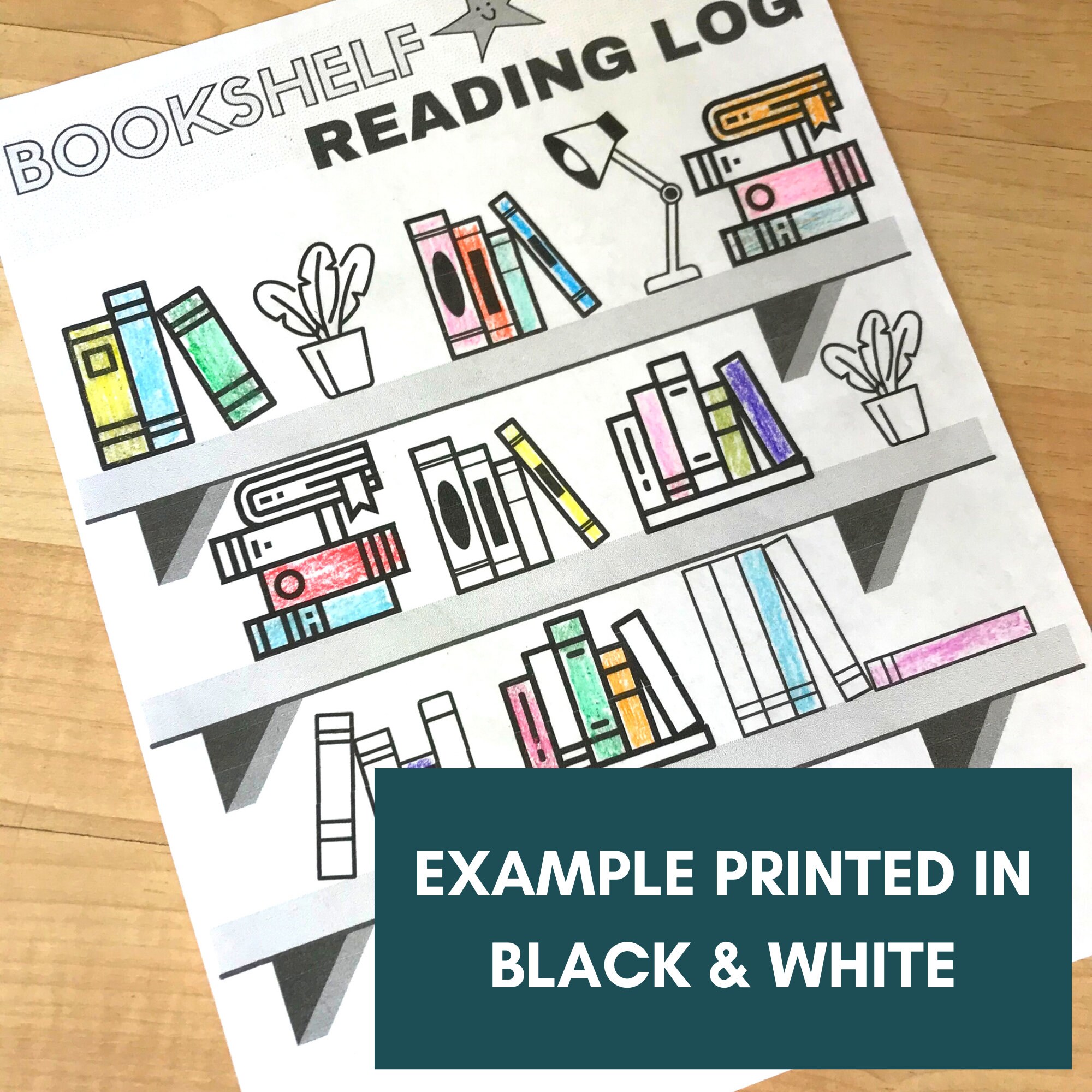 New Bookshelf Reading Log - Etsy
