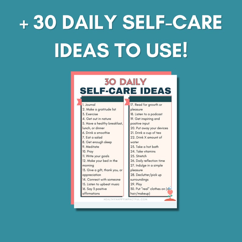 Self Care Checklist Printable for Adults | Habit Tracker | Self-love ...