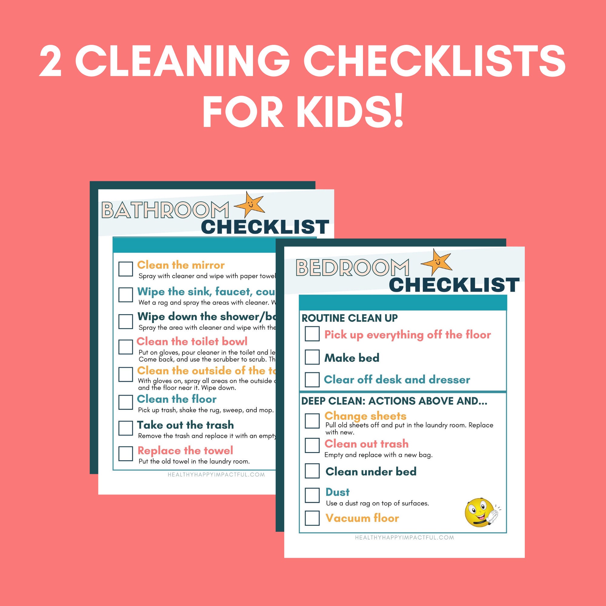 New Kids Routine Pack: Routine Checklists, Weekly Chore Charts, Reward ...