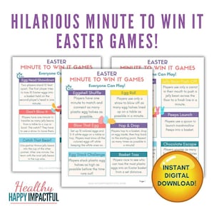 Easter Minute to Win It Party Game, Easter Printable Game, Kids Easter ...