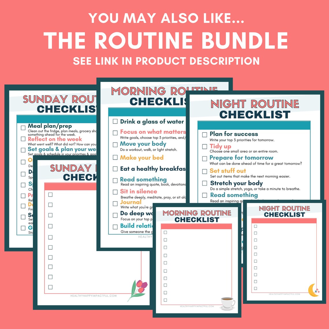 Self Care Checklist Printable for Adults | Habit Tracker | Self-love ...