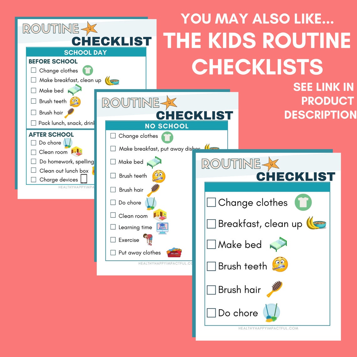 Morning Routine Checklists | Morning Routine Adults | Morning and Night ...
