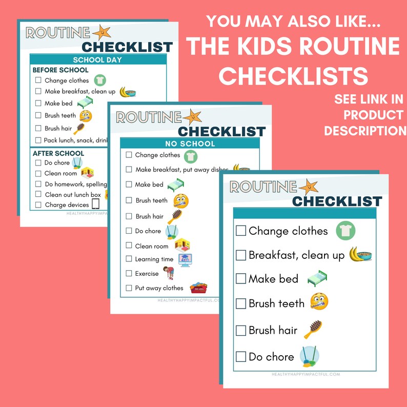 Morning Routine Checklists | Morning Routine Adults | Morning and Night ...