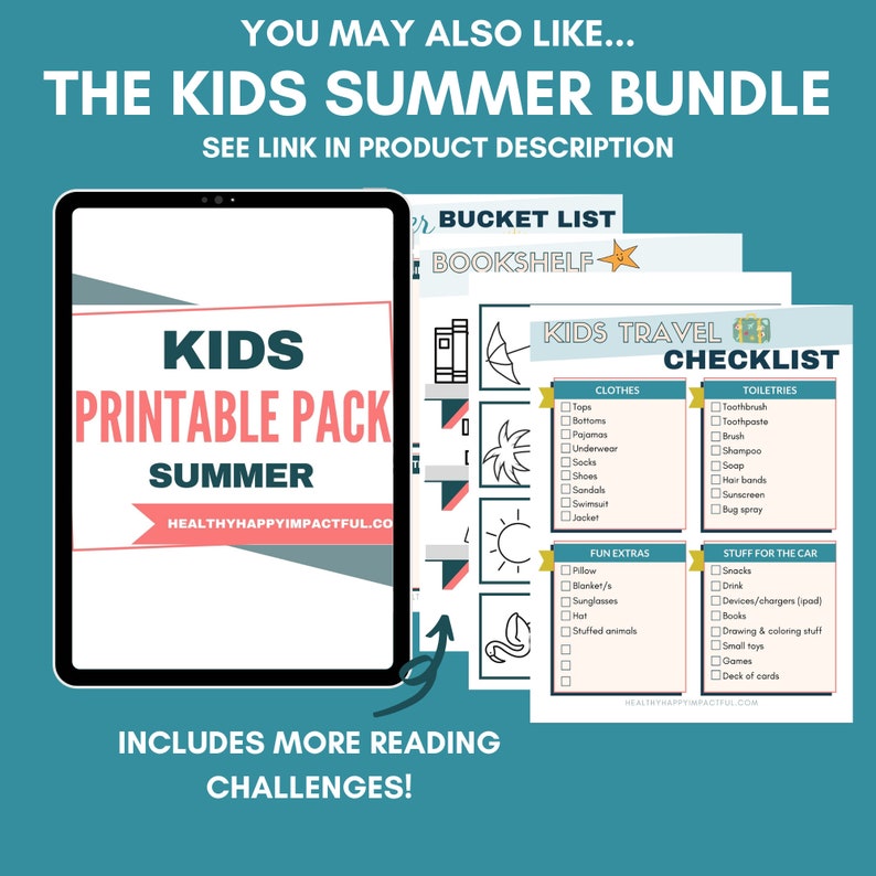 100 Book Challenge Printable | Summer Reading Log | Reading Journal ...