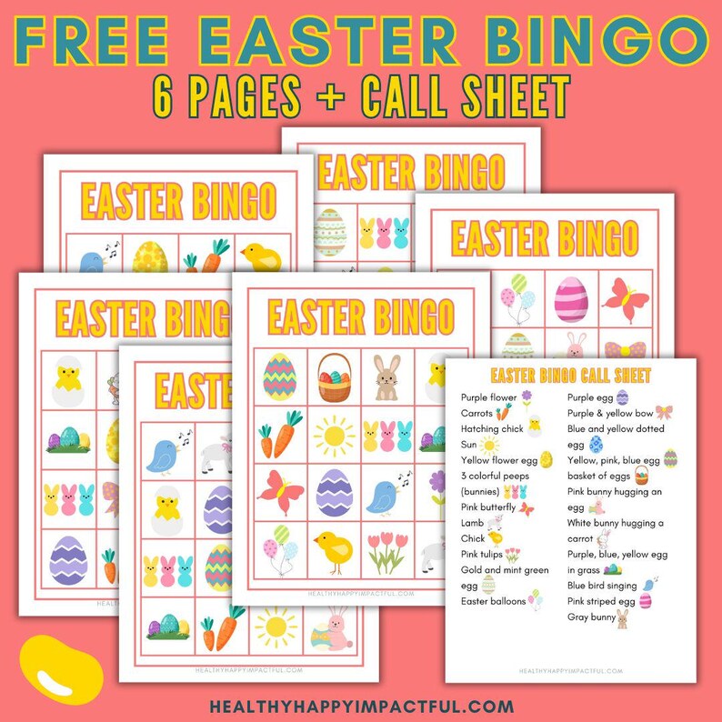 Easter Bingo Kids, Easter Bingo Cards Printable Game, Easter Bingo ...