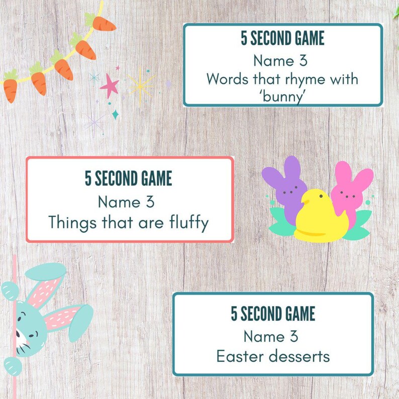 Easter 5 Second Game, Easter Party Family Game, Easter Family Fun Game ...