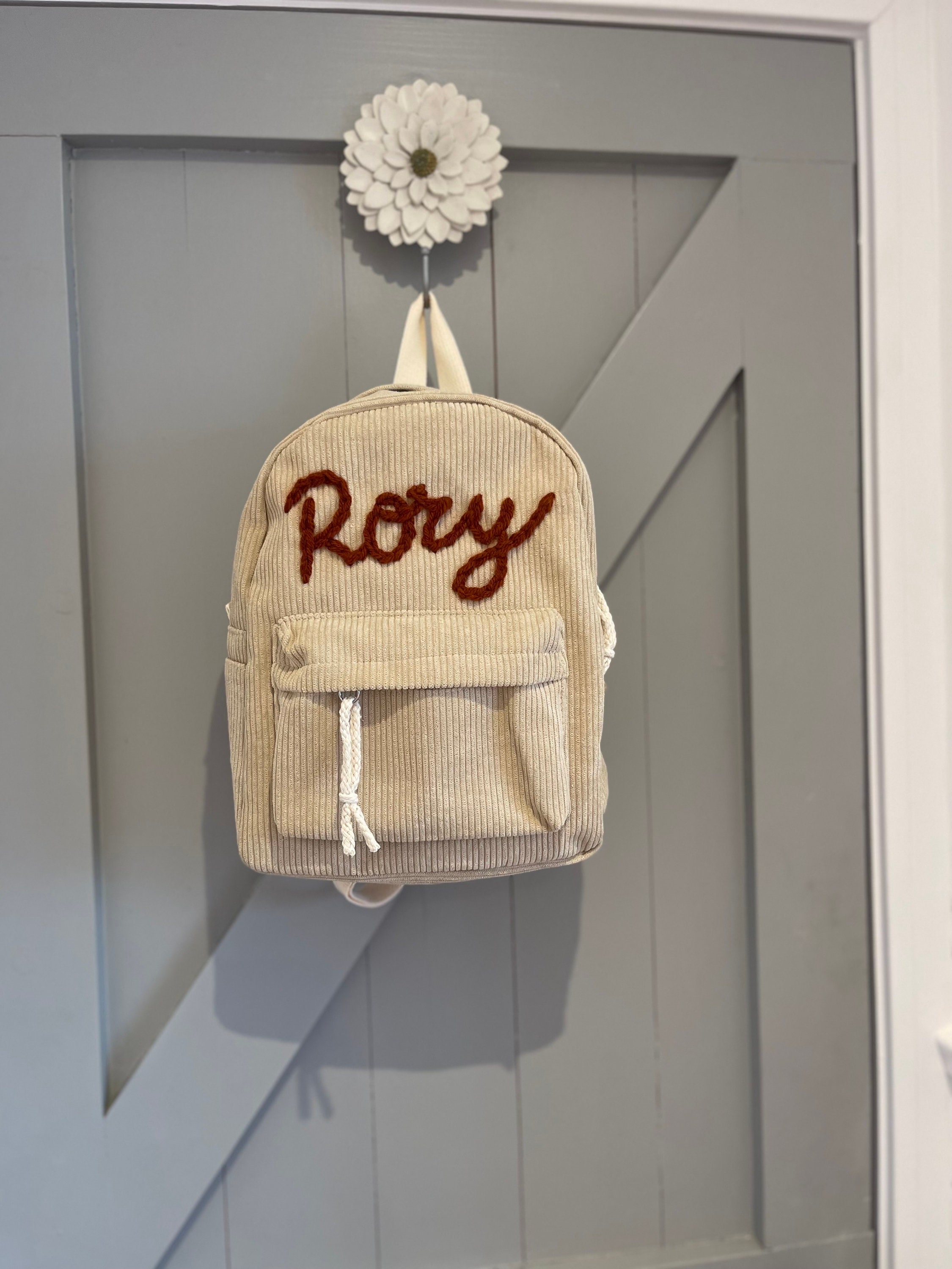 Name Embroidery Personalised Backpack Hand Embroidery Name Bag Perfect ...
