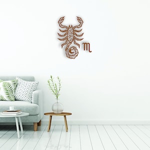 SCORPIO WALL DECOR Wooden Wall Decor, Horoscope, Astrology Scorpio ...