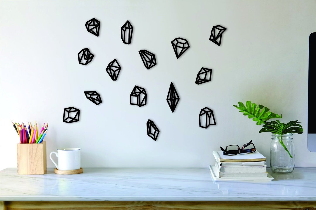 GEM WALL DECOR Gem Set Wall Decor, Gemstone Wall Art, Housewarming ...
