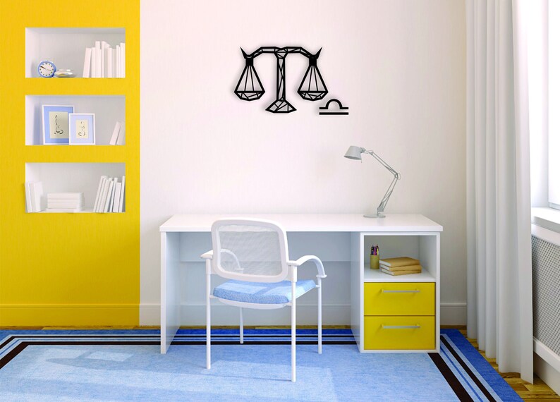LIBRA WALL DECOR Wooden Wall Decor Horoscope Astrology | Etsy
