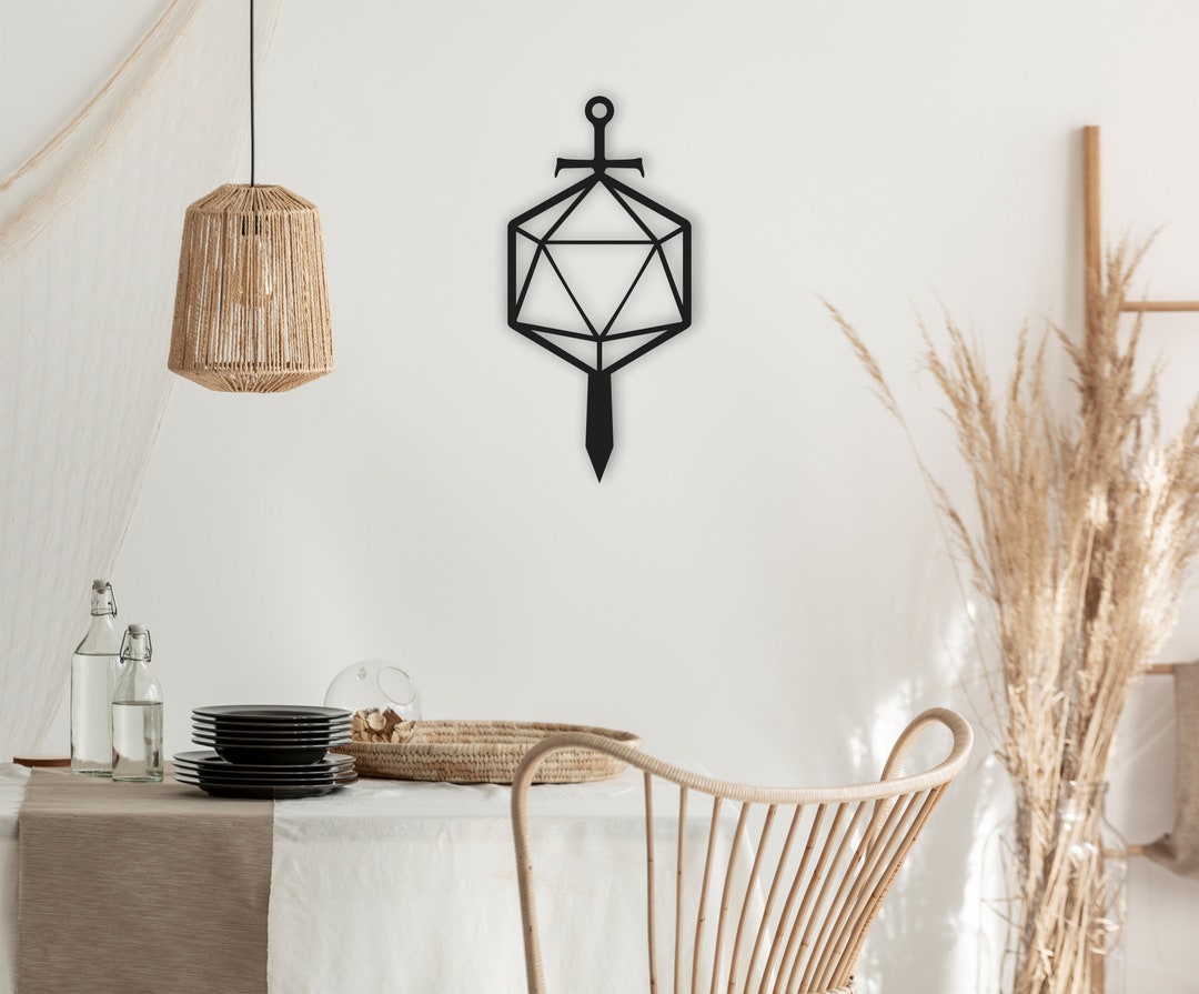 DICE SWORD DECOR Dice Wall Decor Table Top Wall Art - Etsy