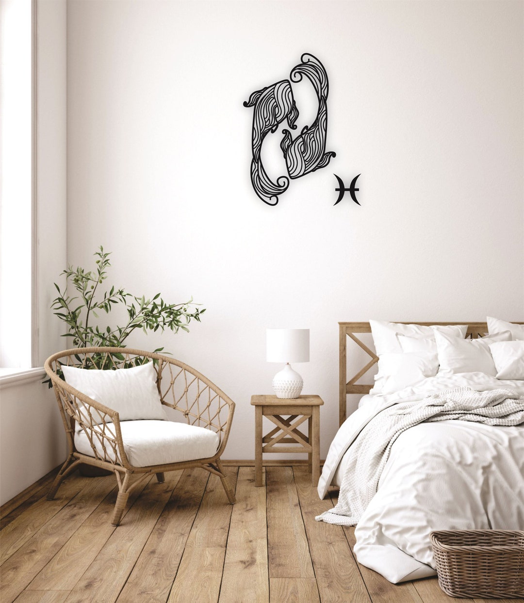 PISCES WALL DECOR Wooden Wall Decor, Horoscope Decor, Astrology Pisces ...