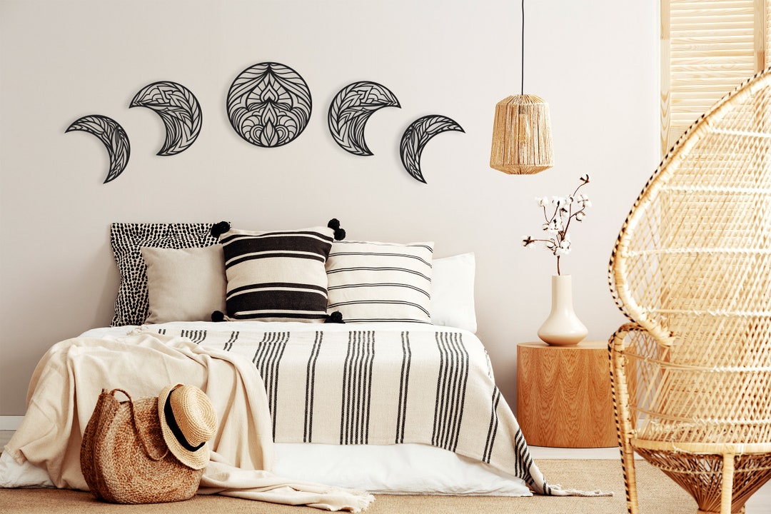 MOON WALL DECOR Moon Phases Wall Decor, Moon Phases Wall Art, Moon ...