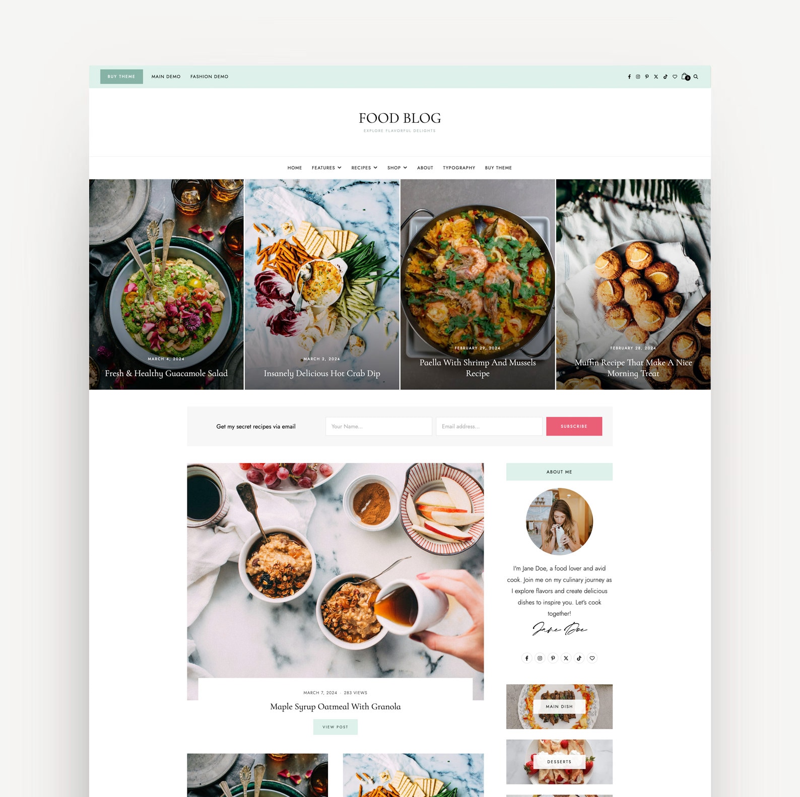 Nova Wordpress Theme • Responsive Wordpress Theme • Feminine Wordpress Theme • Wordpress Theme ...