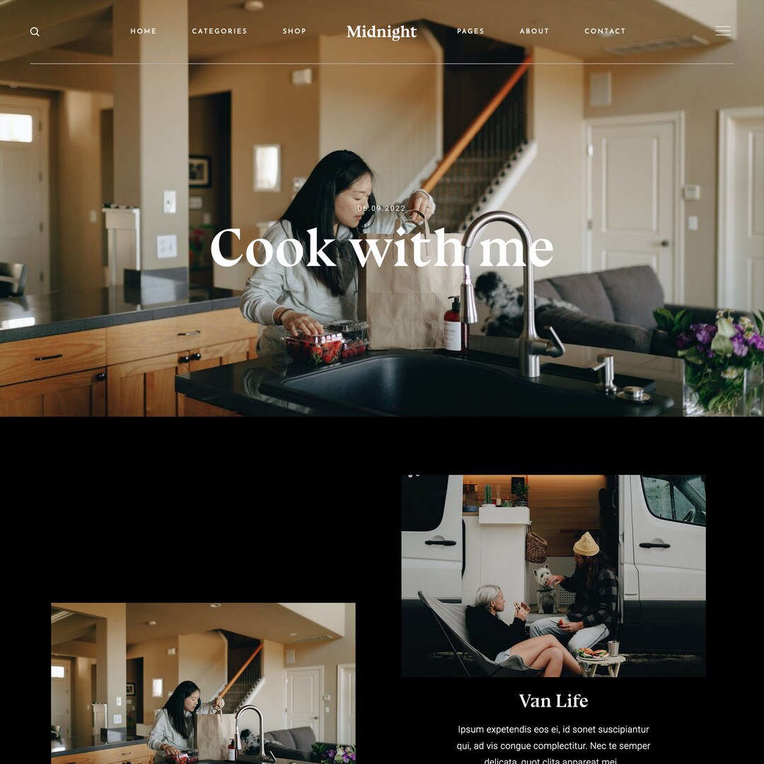 Dark Blogger Theme // Responsive Theme for Blogger/blogspot // Premade ...