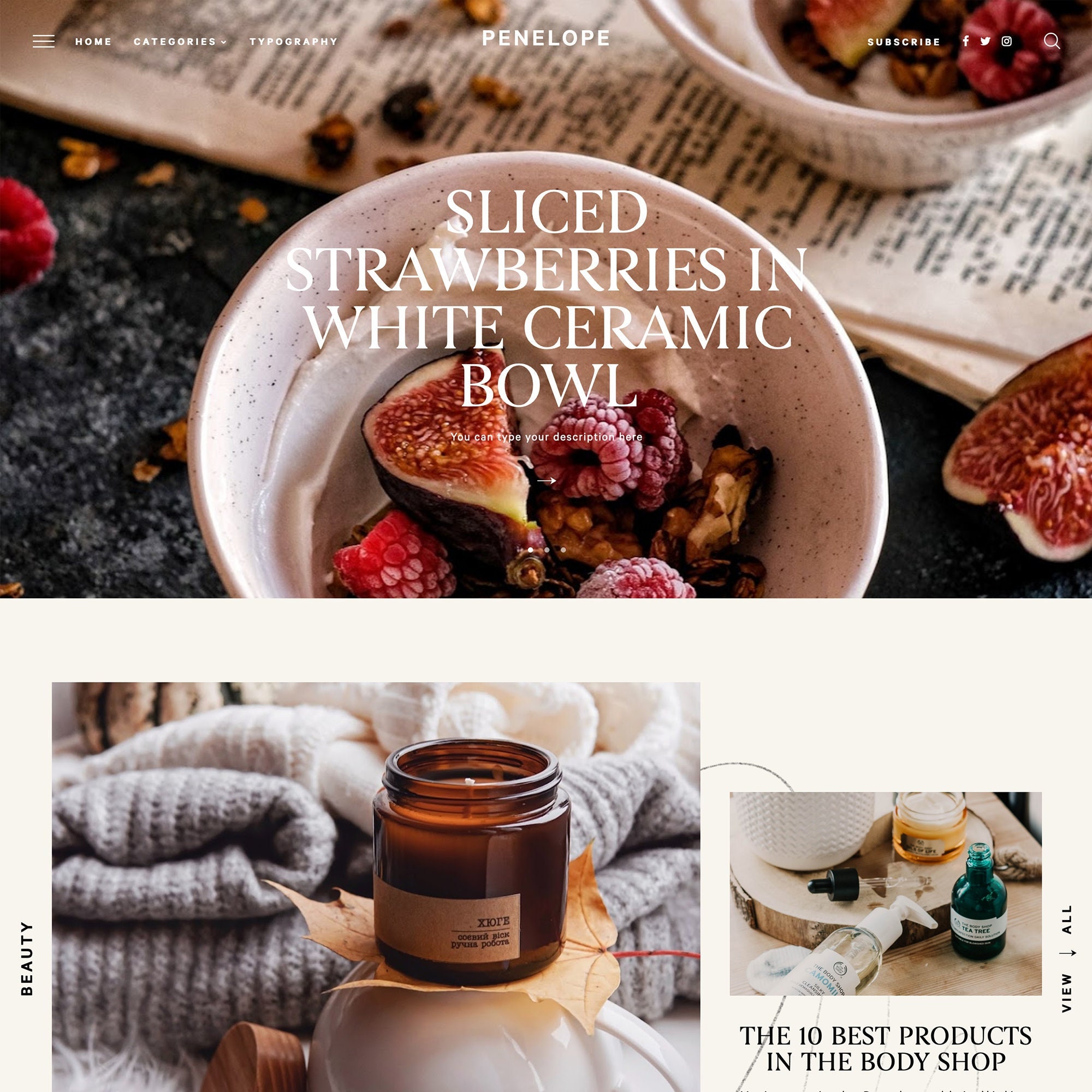 Penelope Blogger Theme // Responsive Blogger Theme - Etsy