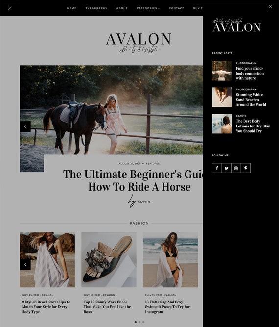 slider lifestyle blog design modern premium Blogger theme premade ...