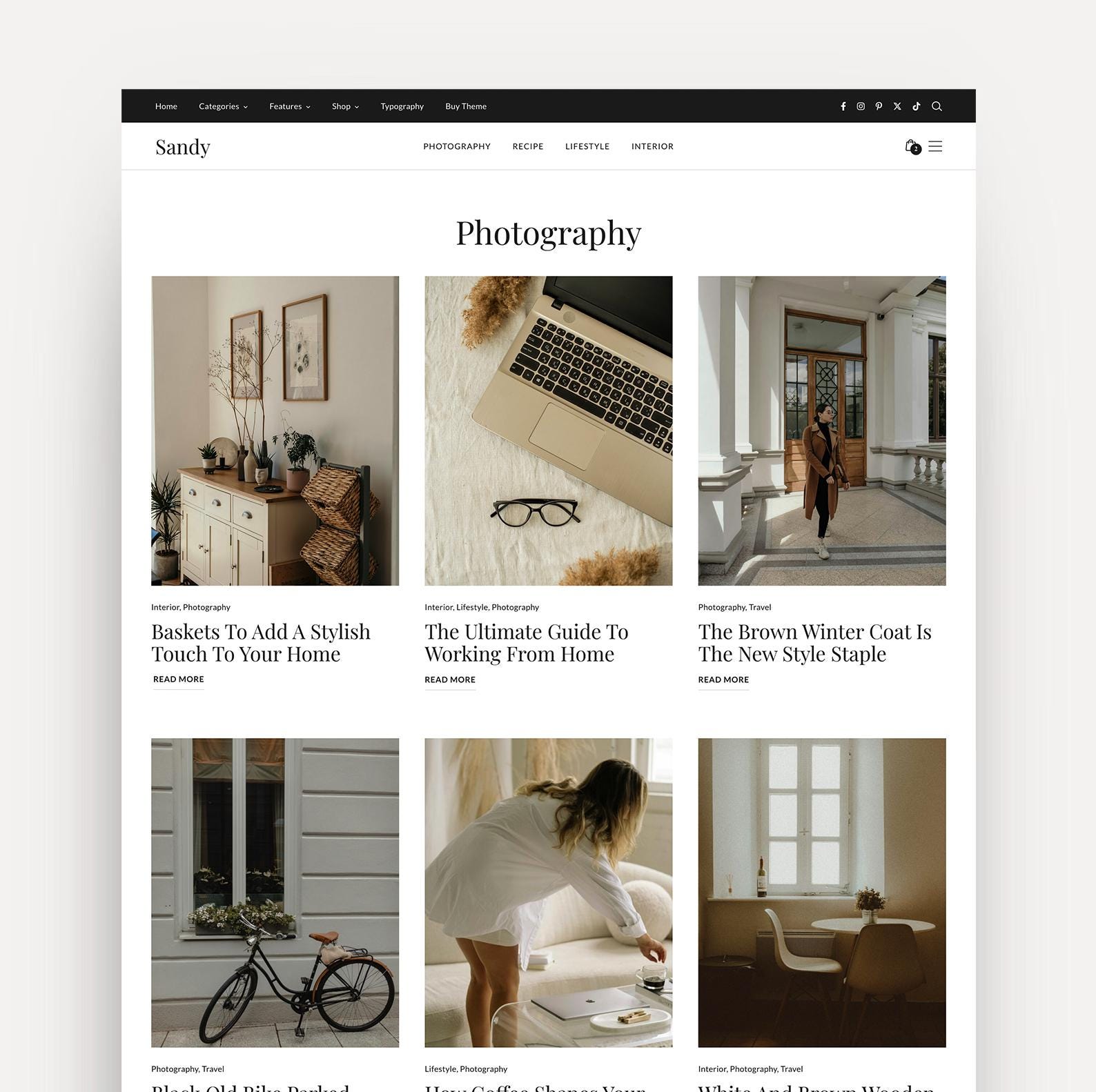 Sandy Wordpress Theme for Lifestyle, Fashion, Travel and Food Bloggers • Fully Responsive ...