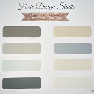 Paint Palette: Brush of Solitude-actual Color Chips - Etsy